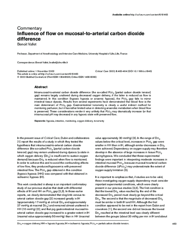 (PDF) Veno-Arterial Carbon Dioxide Tension Difference | Ernest Benjamin ...