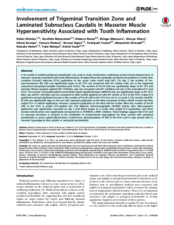 (PDF) Involvement of trigeminal transition zone and laminated ...