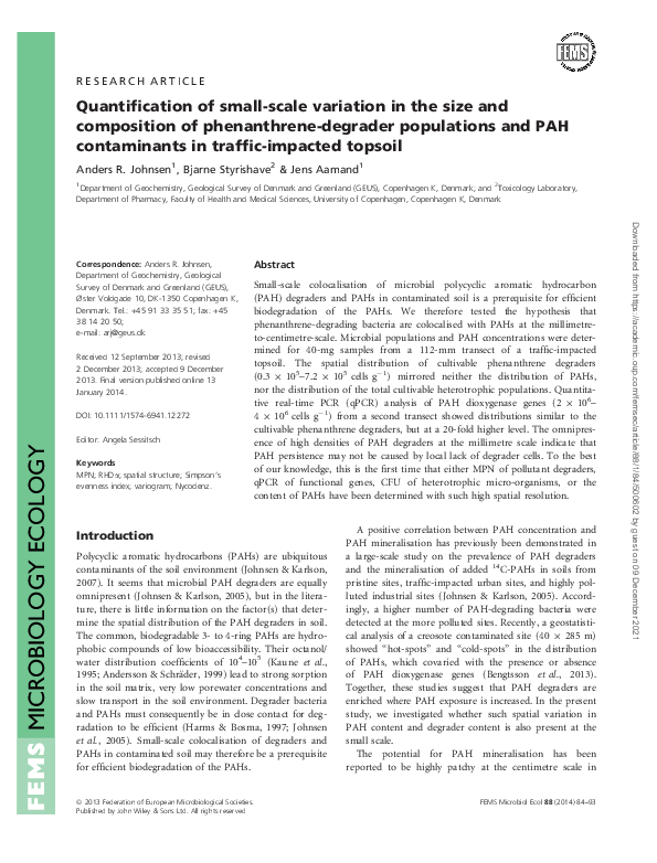 (PDF) Quantification of small-scale variation in the size and ...
