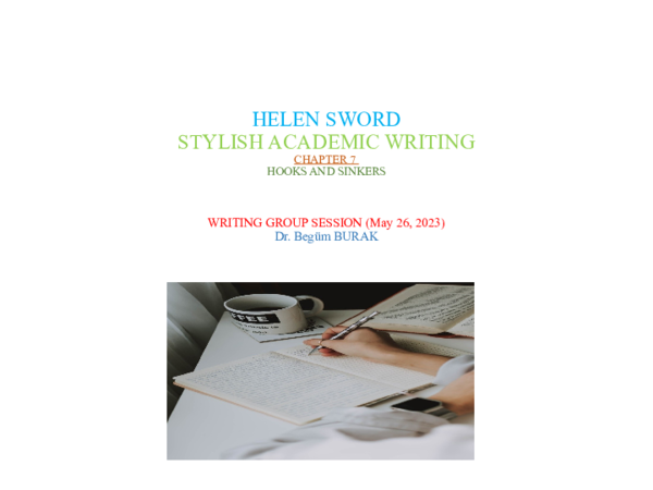 (PPT) HELEN SWORD (STYLISH ACADEMIC WRITING)