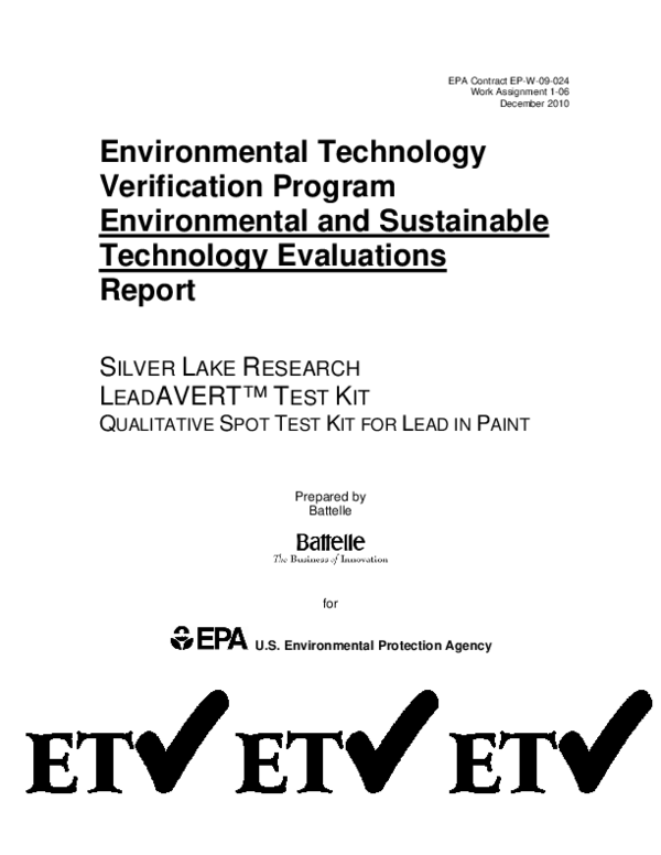 (PDF) LEADAVERT ™ TEST KIT QUALITATIVE SPOT TEST KIT FOR LEAD IN PAINT ...