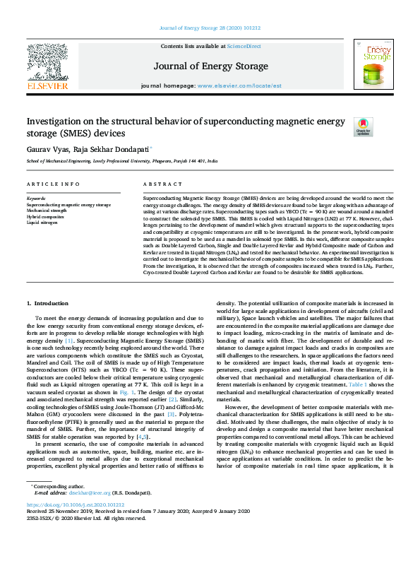 (PDF) Investigation on the structural behavior of superconducting ...