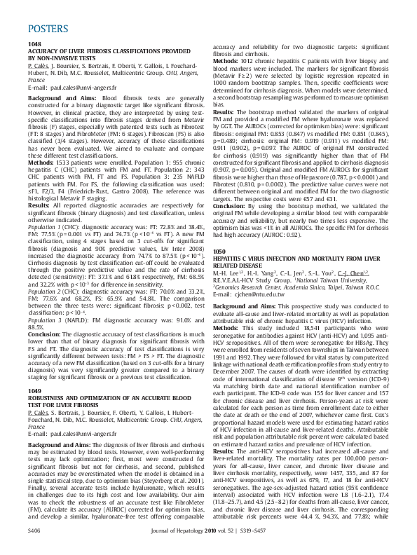 (PDF) 1048 Accuracy of Liver Fibrosis Classifications Provided by Non ...