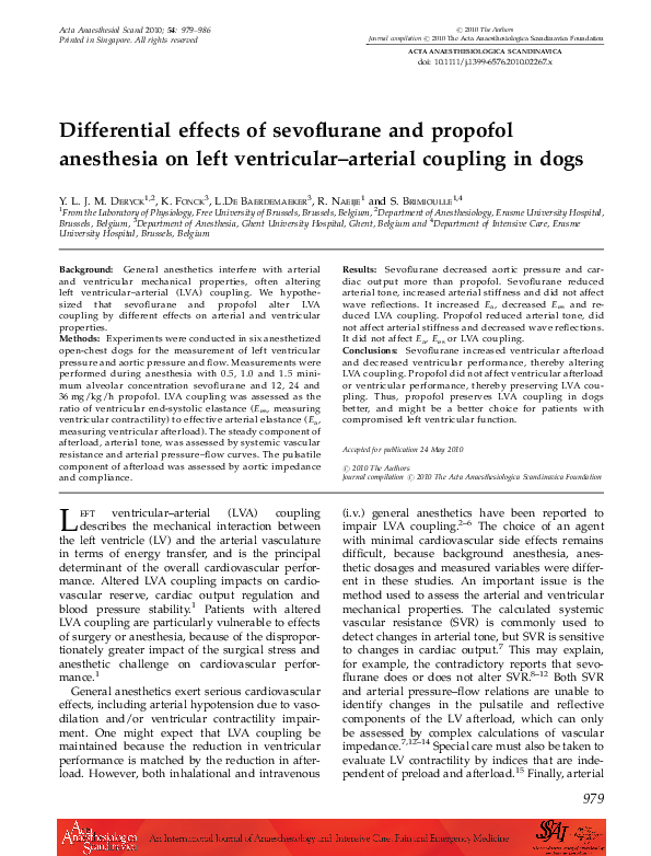 (PDF) Differential effects of sevoflurane and propofol anesthesia on ...
