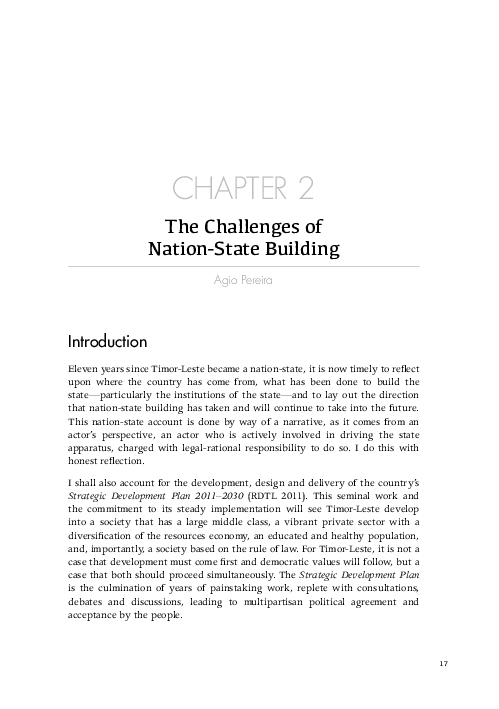 (PDF) The Challenges of Nation‑State Building