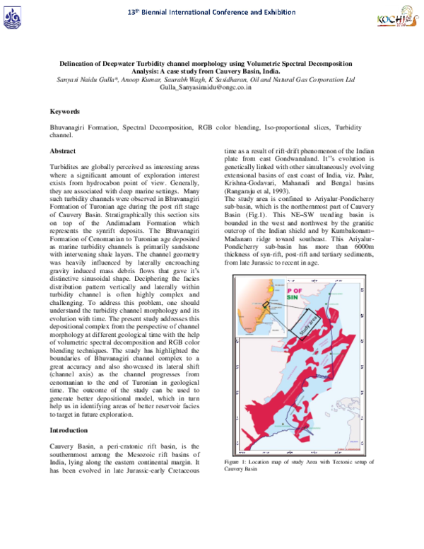 (PDF) Delineation of Deepwater Turbidity channel morphology using Volumetric Spectral ...