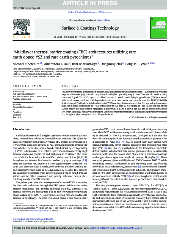 (PDF) “Multilayer thermal barrier coating (TBC) architectures utilizing ...