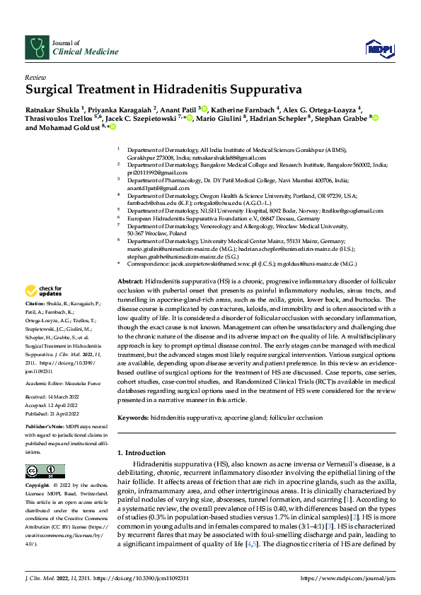 (PDF) Surgical Treatment in Hidradenitis Suppurativa