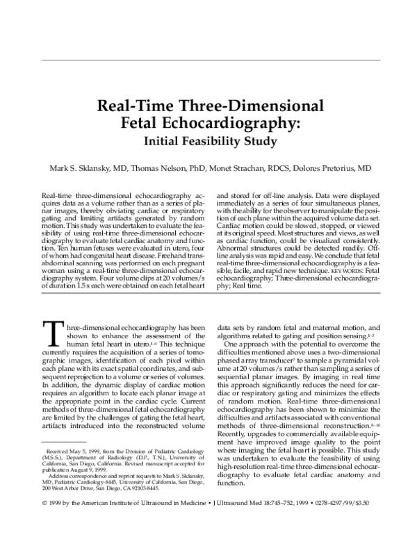 (PDF) Real time three-dimensional fetal echocardiography: Is this really a paradigm shift?