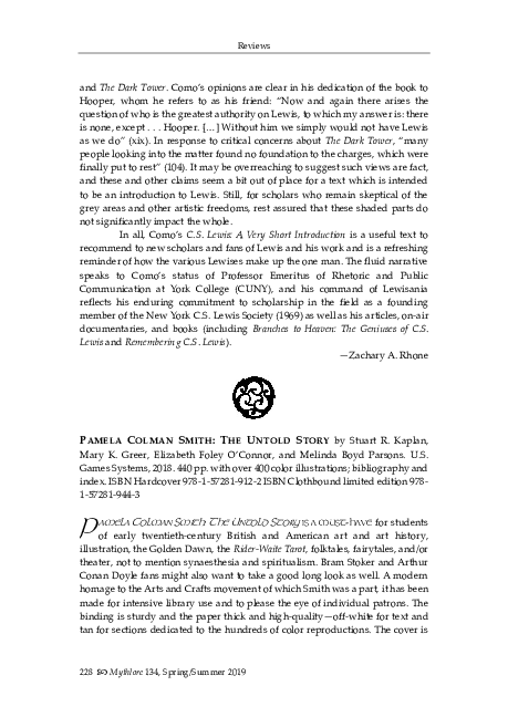 (PDF) Rev. of "Pamela Colman Smith: The Untold Story by Stuart R ...