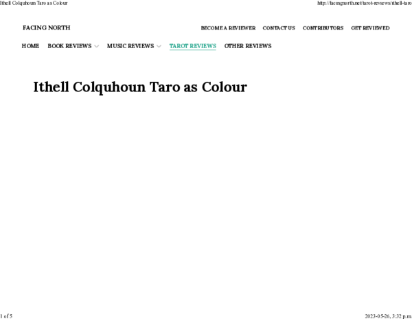 (PDF) Review of Colquhoun's Taro as Colour Deck