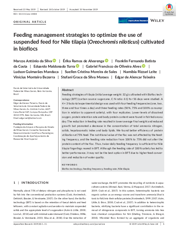 (PDF) Feeding management strategies to optimize the use of suspended ...