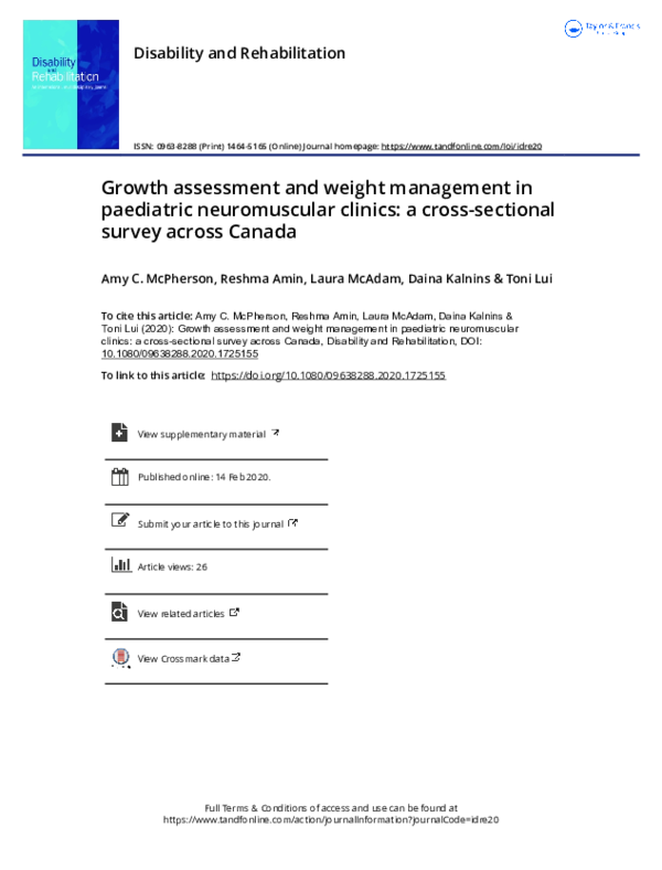 (PDF) Growth assessment and weight management in paediatric ...