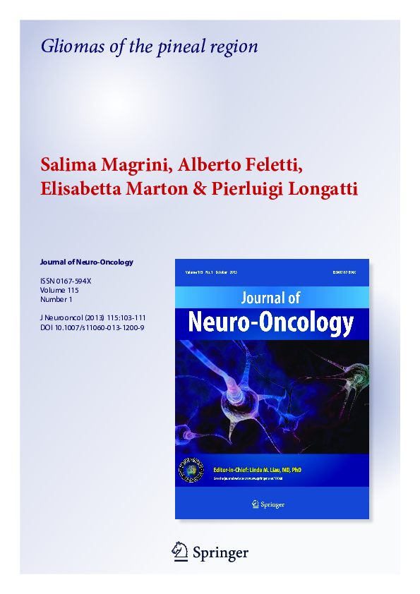 (PDF) Gliomas of the pineal region
