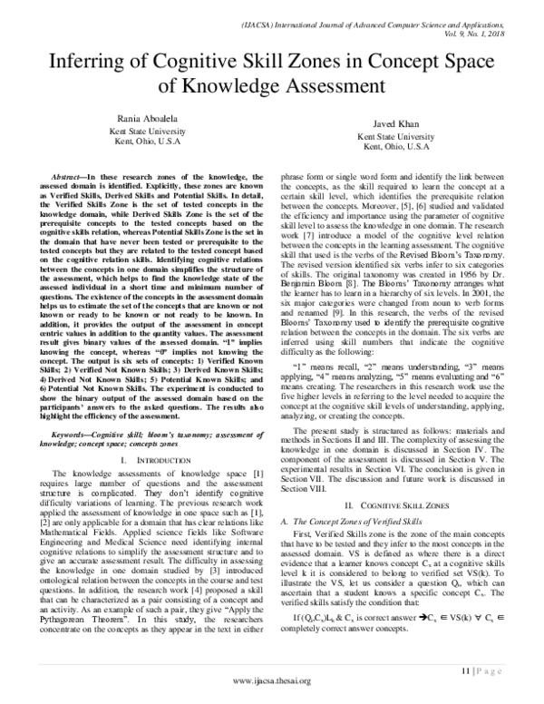 (PDF) Inferring of Cognitive Skill Zones in Concept Space of Knowledge ...