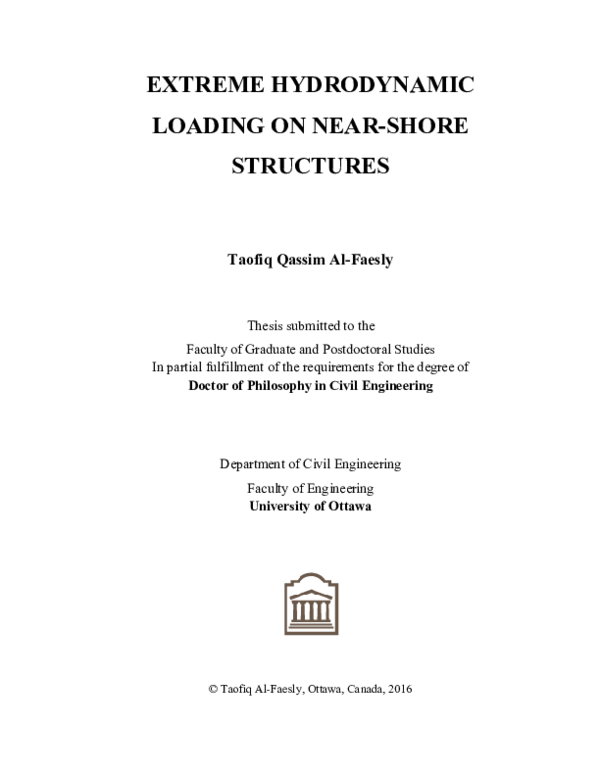 (PDF) Extreme Hydrodynamic Loading on Near-Shore Structures