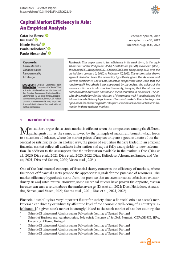 (PDF) Capital Market Efficiency in Asia: An Empirical Analysis