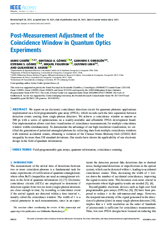 (PDF) Post-Measurement Adjustment of the Coincidence Window in Quantum ...