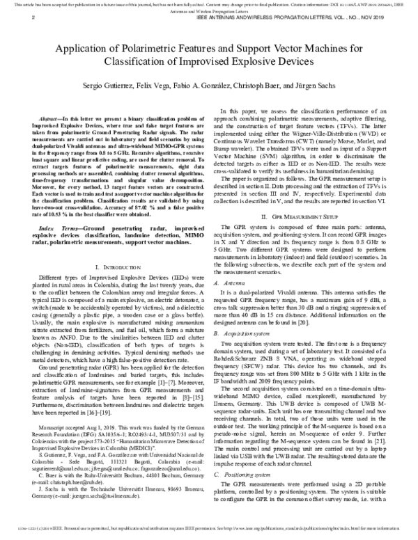 (PDF) Application of Polarimetric Features and Support Vector Machines ...