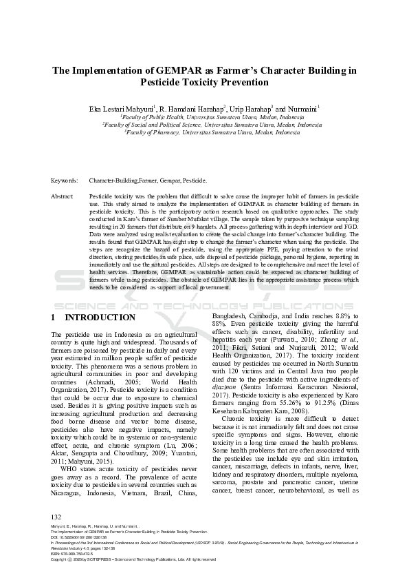 (PDF) The Implementation of GEMPAR as Farmer’s Character Building in Pesticide Toxicity Prevention