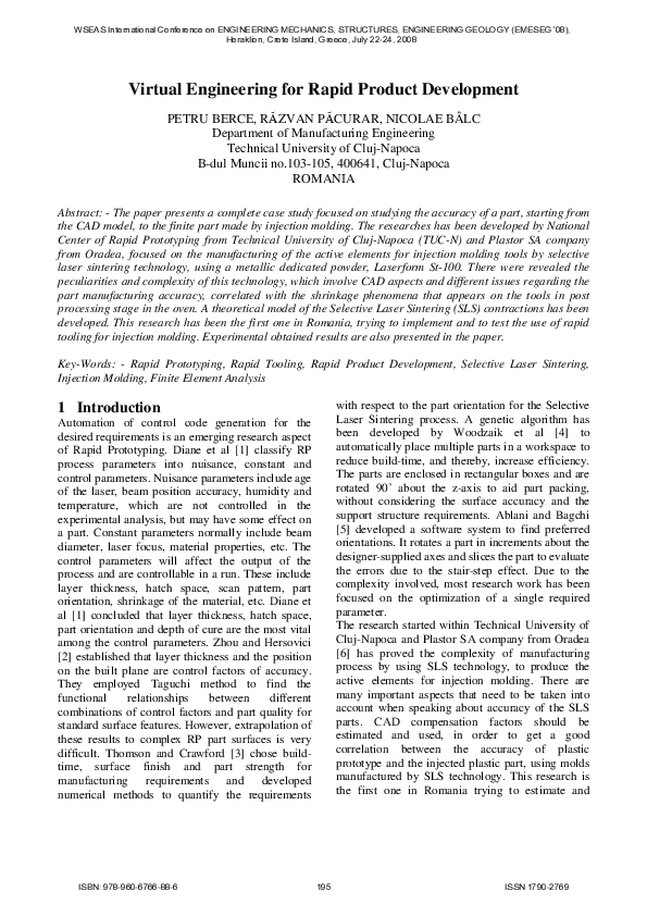 (PDF) Virtual engineering for rapid product development