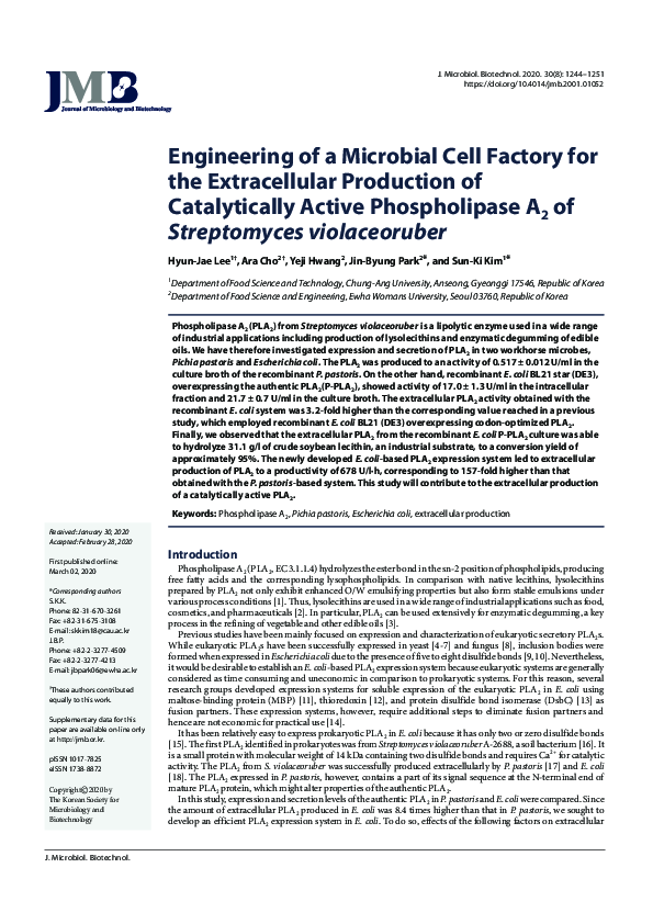 (PDF) Engineering of a Microbial Cell Factory for the Extracellular ...