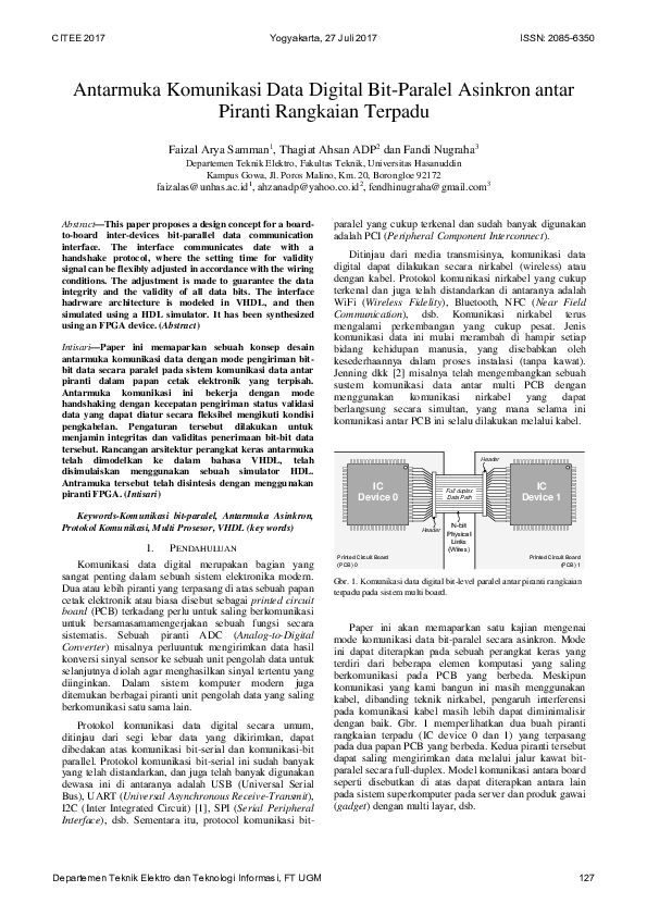 (PDF) Antarmuka Komunikasi Data Digital Bit-Paralel Asinkron antar Piranti Rangkaian Terpadu