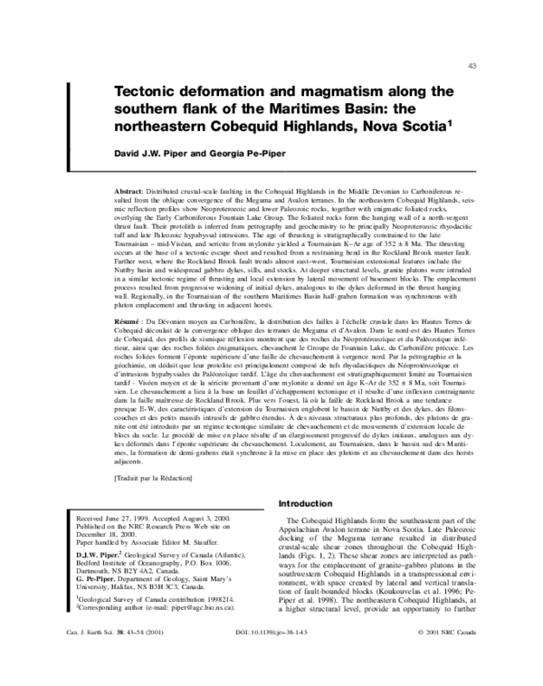 (PDF) Tectonic deformation and magmatism along the southern flank of ...