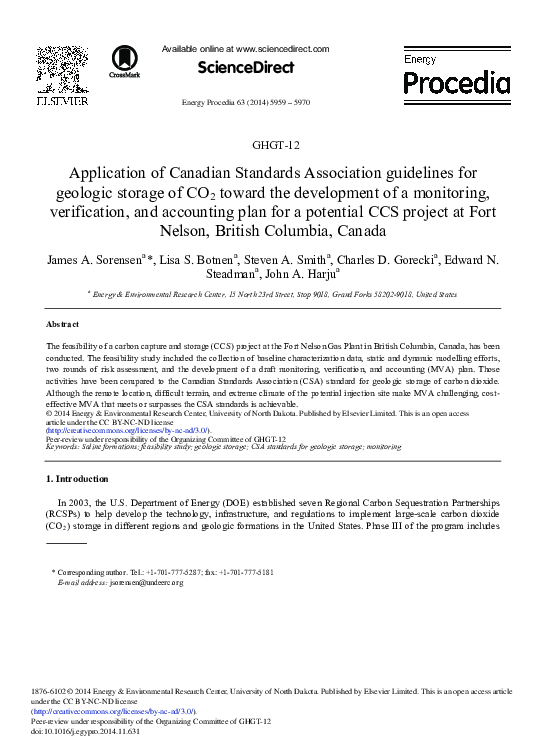 (PDF) Application of Canadian Standards Association guidelines for ...