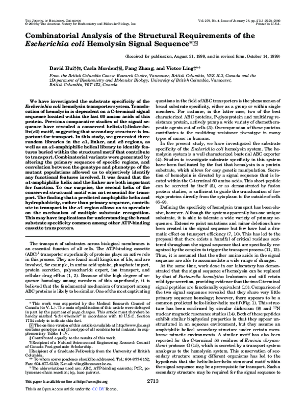 (PDF) Combinatorial Analysis of the Structural Requirements of ...