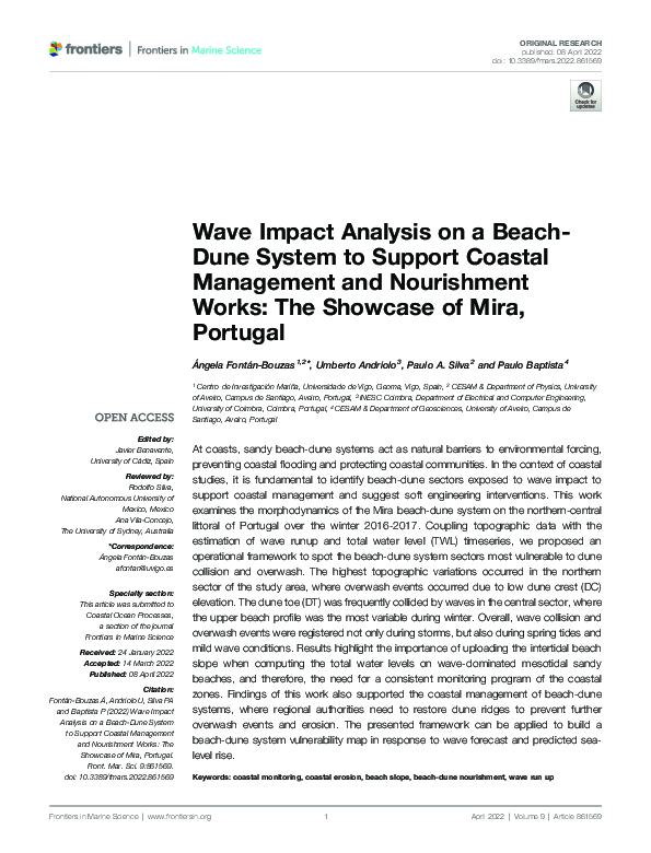 (PDF) Wave Impact Analysis on a Beach-Dune System to Support Coastal ...
