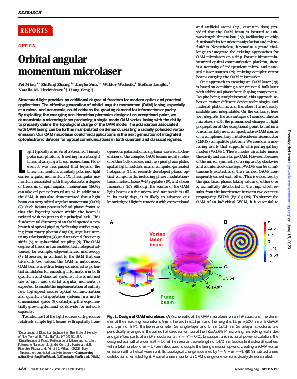 (PDF) Orbital angular momentum microlaser