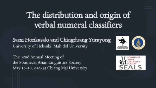 (PDF) The distribution and origin of verbal numeral classifiers
