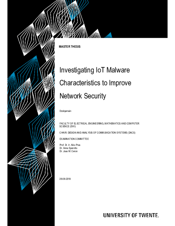 Pdf Investigating Iot Malware Characteristics To Improve Network Security 