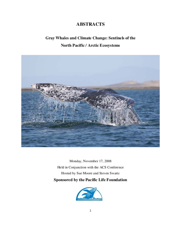 (PDF) Gray Whales and Climate Change: Sentinels of the North Pacific ...