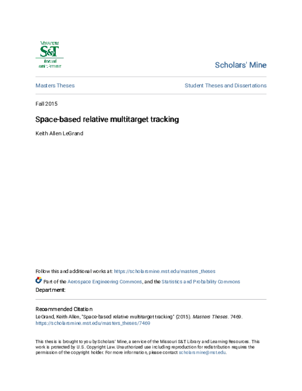 (PDF) Space-Based Relative Multitarget Tracking | Keith LeGrand - Academia.edu