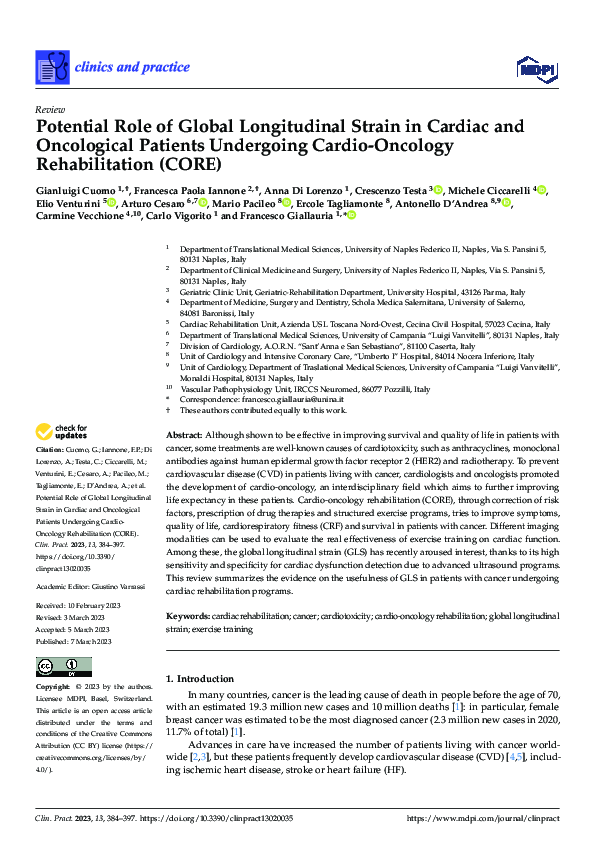 (PDF) Potential Role of Global Longitudinal Strain in Cardiac and ...