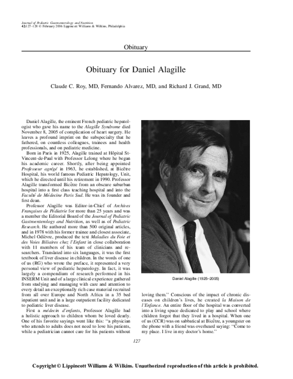 (PDF) Obituary for Daniel Alagille