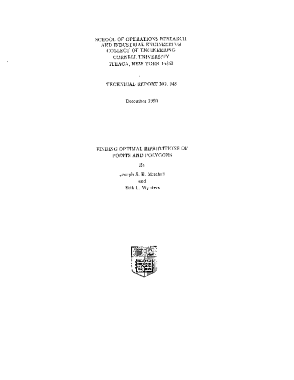 (PDF) Finding optimal bipartitions of points and polygons