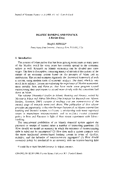 (PDF) Islamic banking and finance