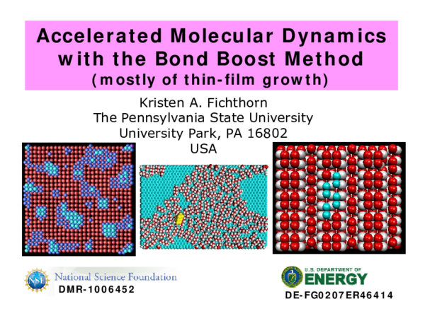 (PDF) Accelerated molecular dynamics with the bond-boost method