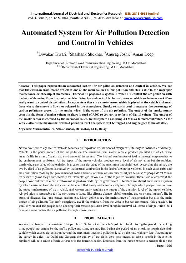 (PDF) Automated System for Air Pollution Detection and Control in ...