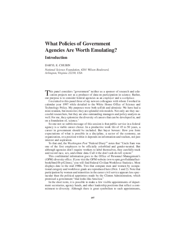(PDF) Emulating Effective Policies in Government Agencies