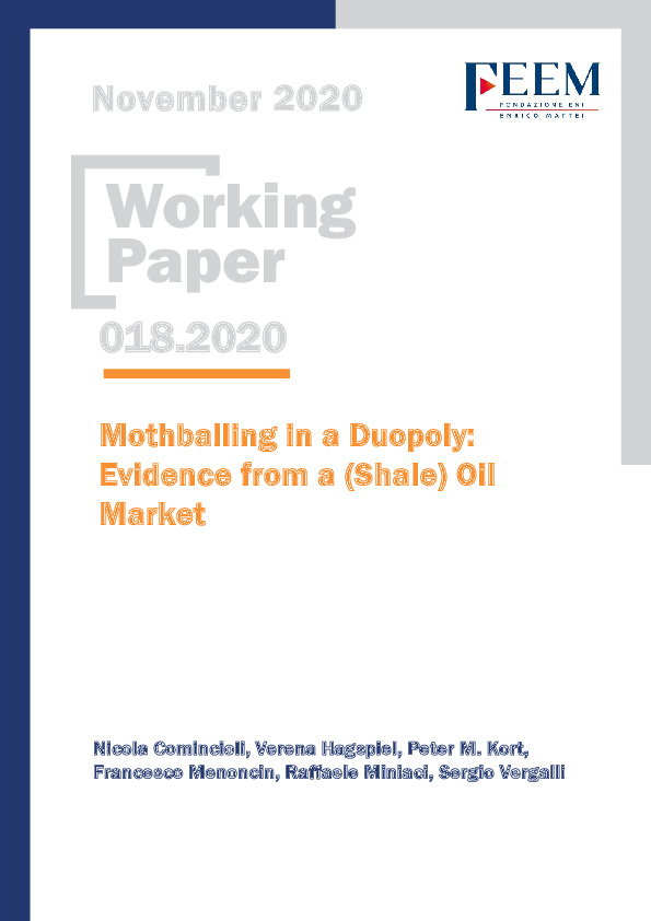 (PDF) Mothballing in a Duopoly: Evidence from a (Shale) Oil Market