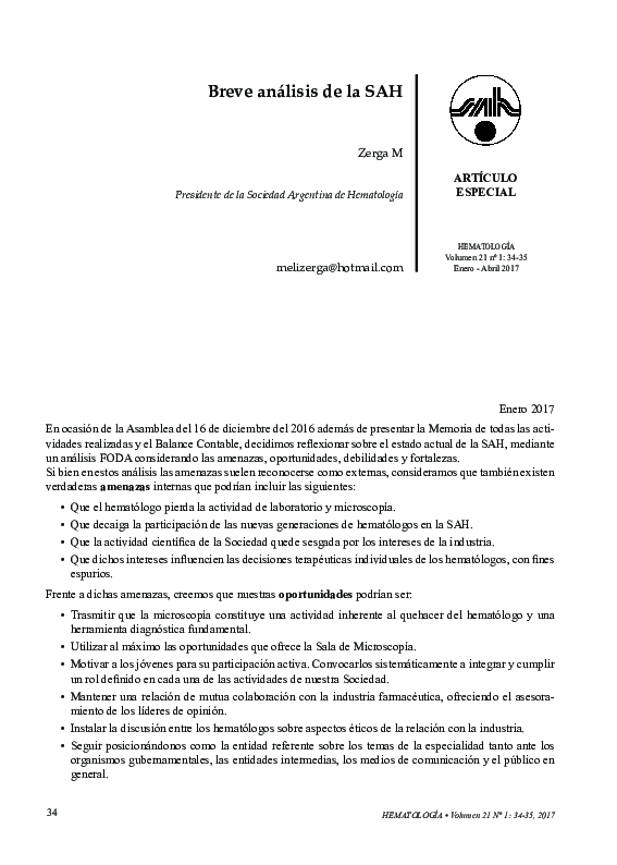 (PDF) Breve análisis de la SAH