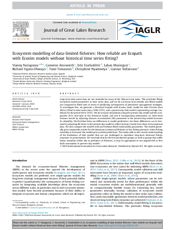 (PDF) Ecosystem modelling of data-limited fisheries: How reliable are ...