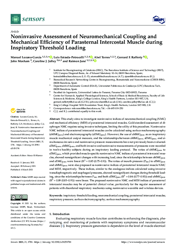 (PDF) Noninvasive Assessment of Neuromechanical Coupling and Mechanical ...
