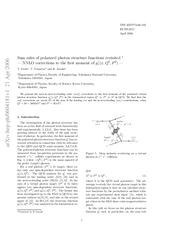 (PDF) Sum rules of polarized photon structure functions revisited