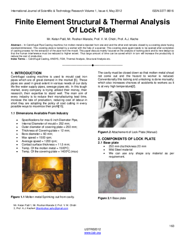 (PDF) Finite Element Structural & Thermal Analysis Of