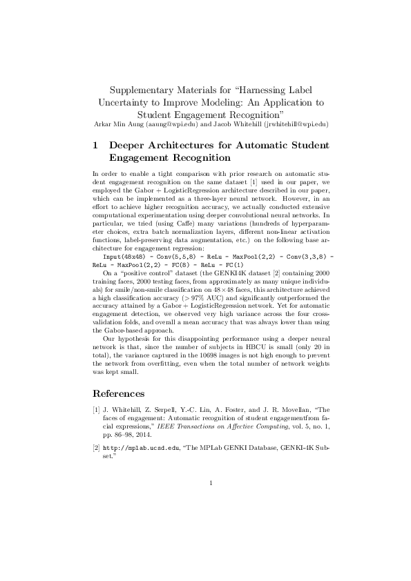 (PDF) Harnessing Label Uncertainty to Improve Modeling: An Application to Student Engagement ...